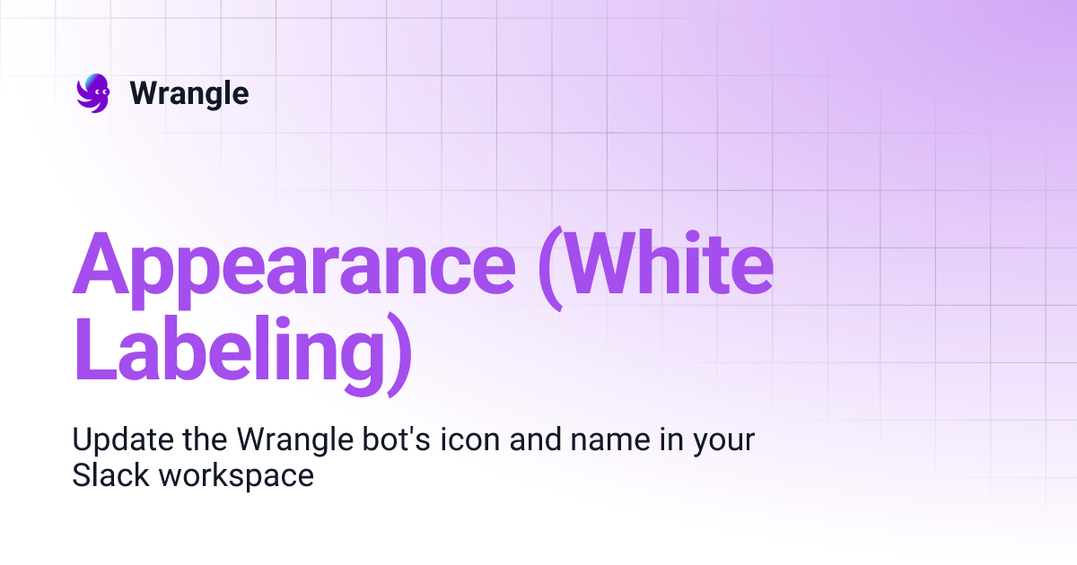 Appearance (White Labeling) | Wrangle