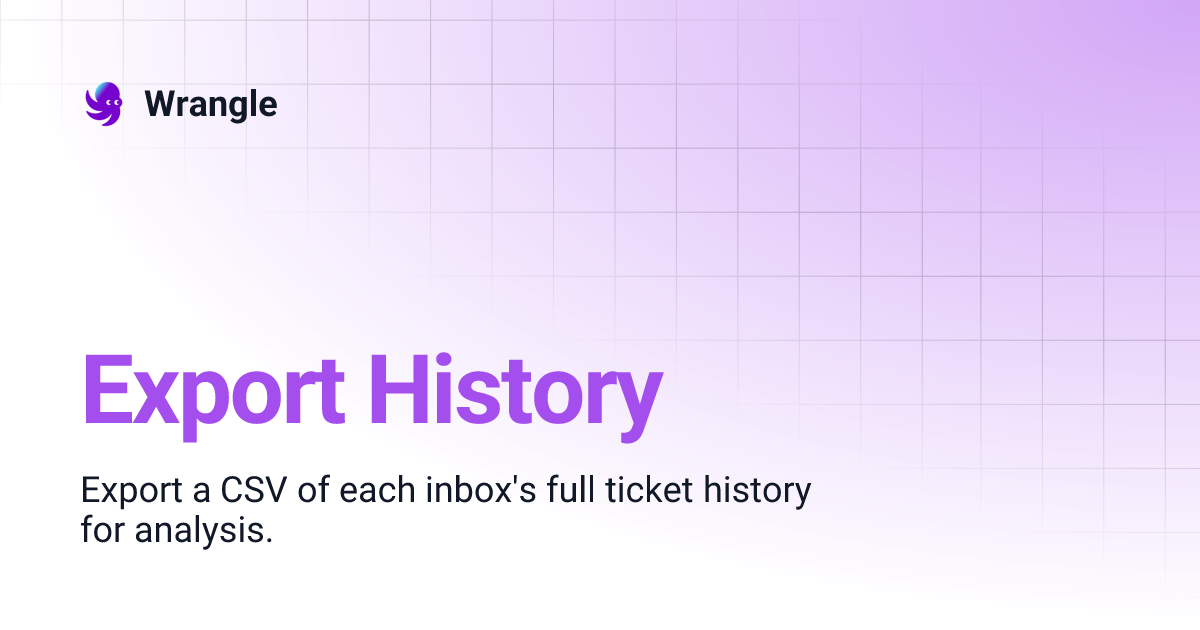 Export History | Wrangle